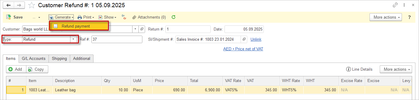 Sales Returns – AccountingSuite