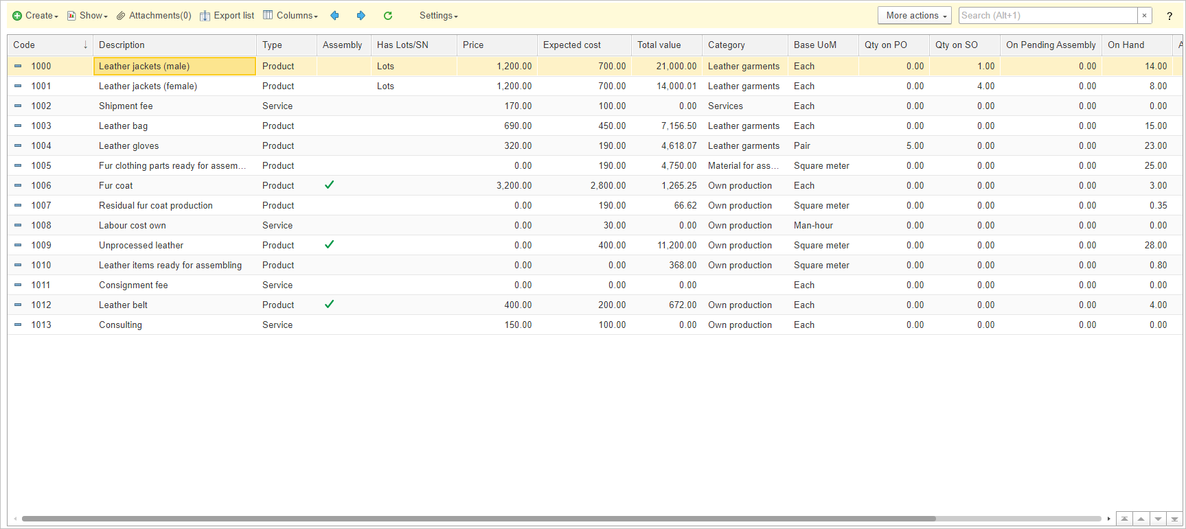 AccountingSuite – User interface navigation