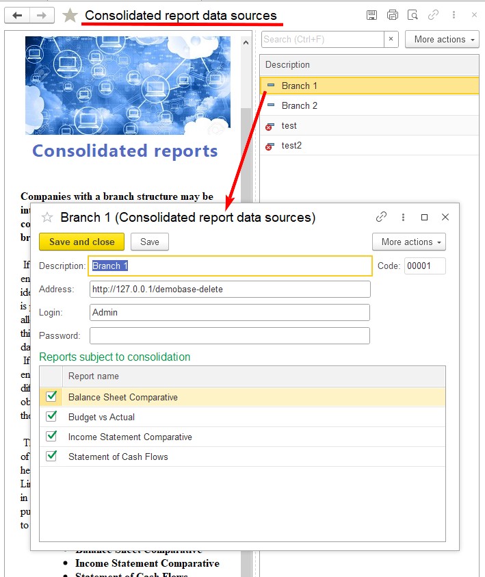 Consolidated reports – AccountingSuite