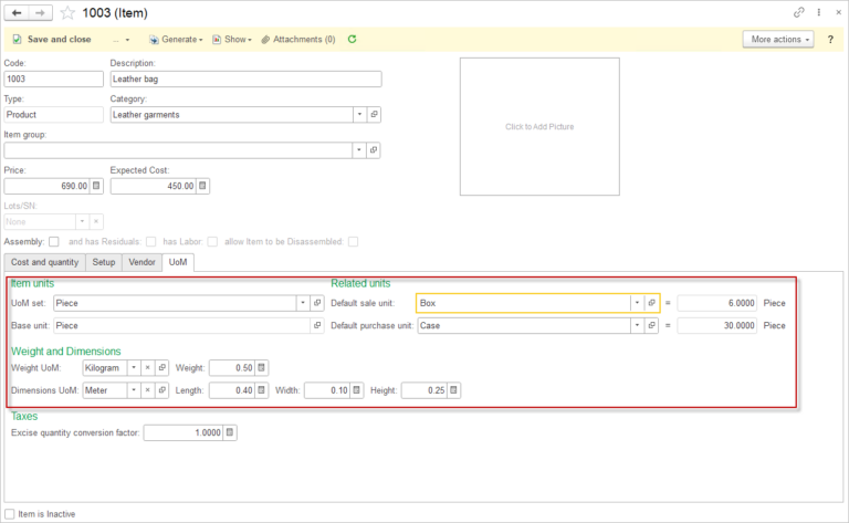 Unit of Measure Sets (UoM Sets) – AccountingSuite