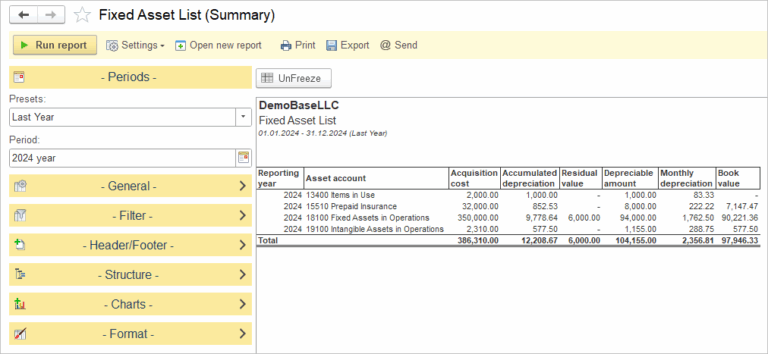 Fixed Asset List – AccountingSuite