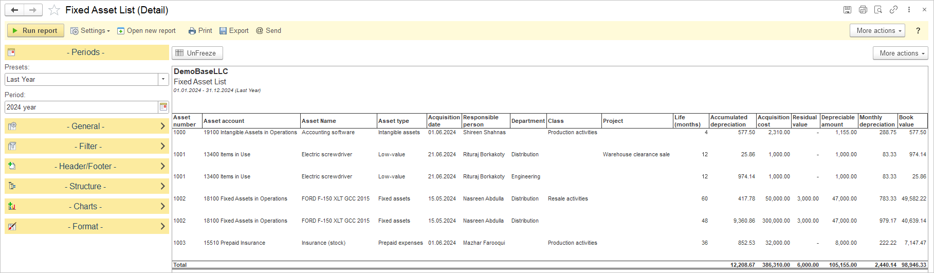 Fixed Asset List – AccountingSuite